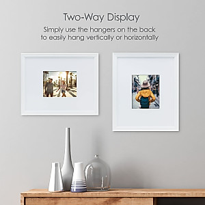 Studio Nova Picture Frame Displays 8 x 10 Photos 16 x 20 Without Mat, White