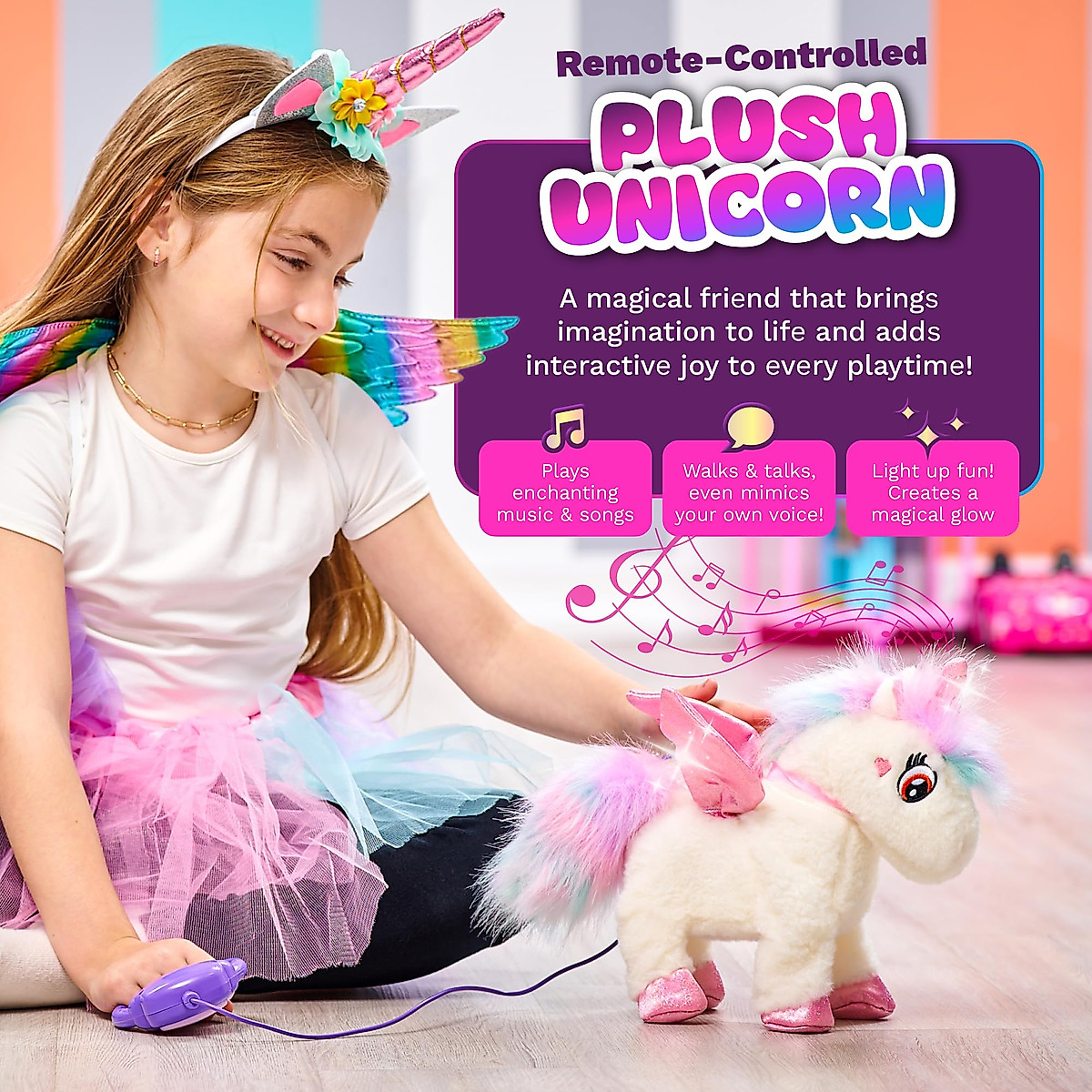 Greenbo Unicorns Toys for Girls Age 4-6 - Includes Multifunctional Unicorn Gifts, Painting Kit Crafts for Kids, and Unicorn Dress - Fun and Engaging Birthday Gifts for Girls Ages 3, 4, 5, 6, and Up