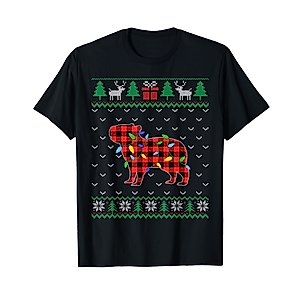 Capybara Christmas Tree Lights Decoration Xmas Sweater Ugly T-Shirt
