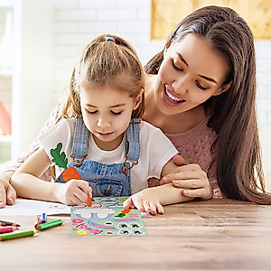 Zonon 48 Pieces Make a Face Animal Stickers 8 Designs Make Your Own Farm Animal Stickers Zoo Themed Fun Stickers for Kids Party Favors, Rewards, Art Craft