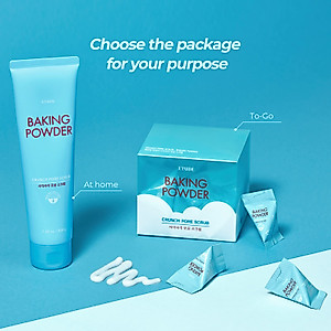 ETUDE Baking Powder Crunch Pore Scrub (0.25fl.oz x 24ea Pouch) | Korean Deep Pore Skin Care | Pore Cleansing Effect | Exfoliate & Moisturize Skin