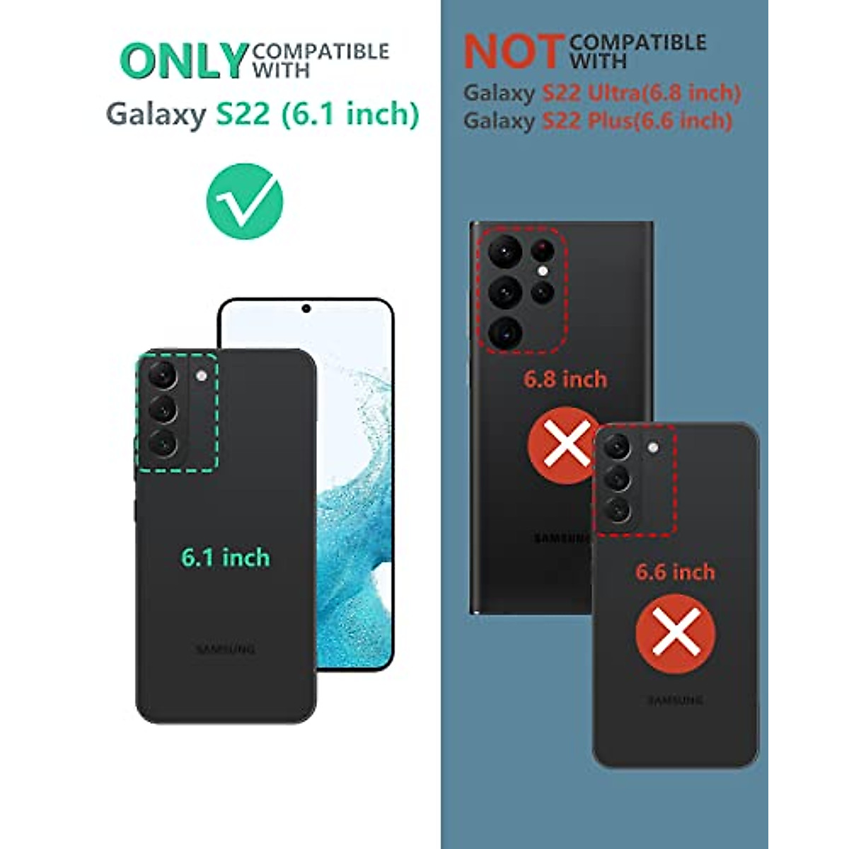 FNTCASE for Samsung Galaxy S22 Protective Case: Military Grade Protection Rugged Anti-Drop Case with Belt-Clip Holster & Kickstand - Full Shockproof Sturdy Durable Bumper Textured Cell Phone Cover