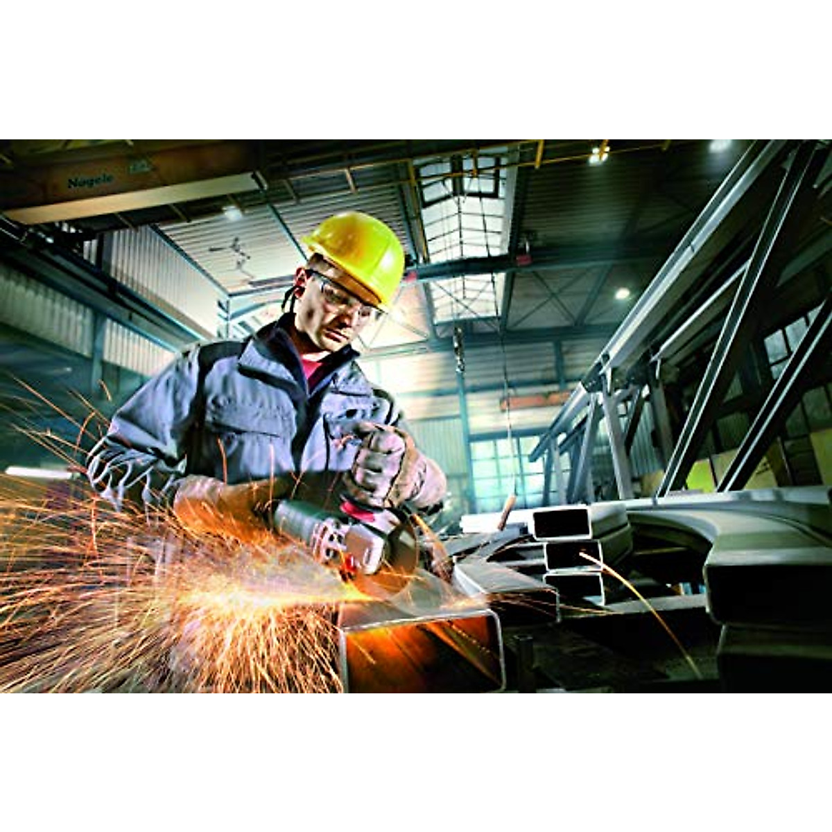 Metabo 6-Inch Angle Grinder | 13.5 Amp | 9,600 RPM | Electronics | Non-locking Paddle Switch | WEP 15-150 Quick