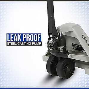 Strongway Pallet Jack Fork Pallet Truck - 63.5in L x 27in W (5500LB Capacity)