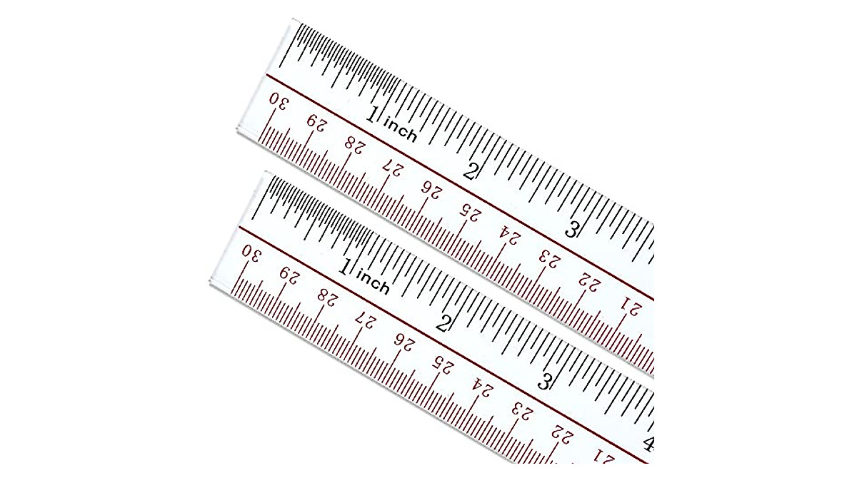 Clear 12-Inch Ruler Set - Perfect for Home & School