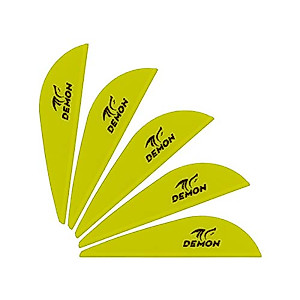 Letszhu Arrows Vanes 2.5 Inch Plastic Fletches Vane DIY Archery Arrow for Hunting Targeting (39 Pack) (Lemon Yellow)