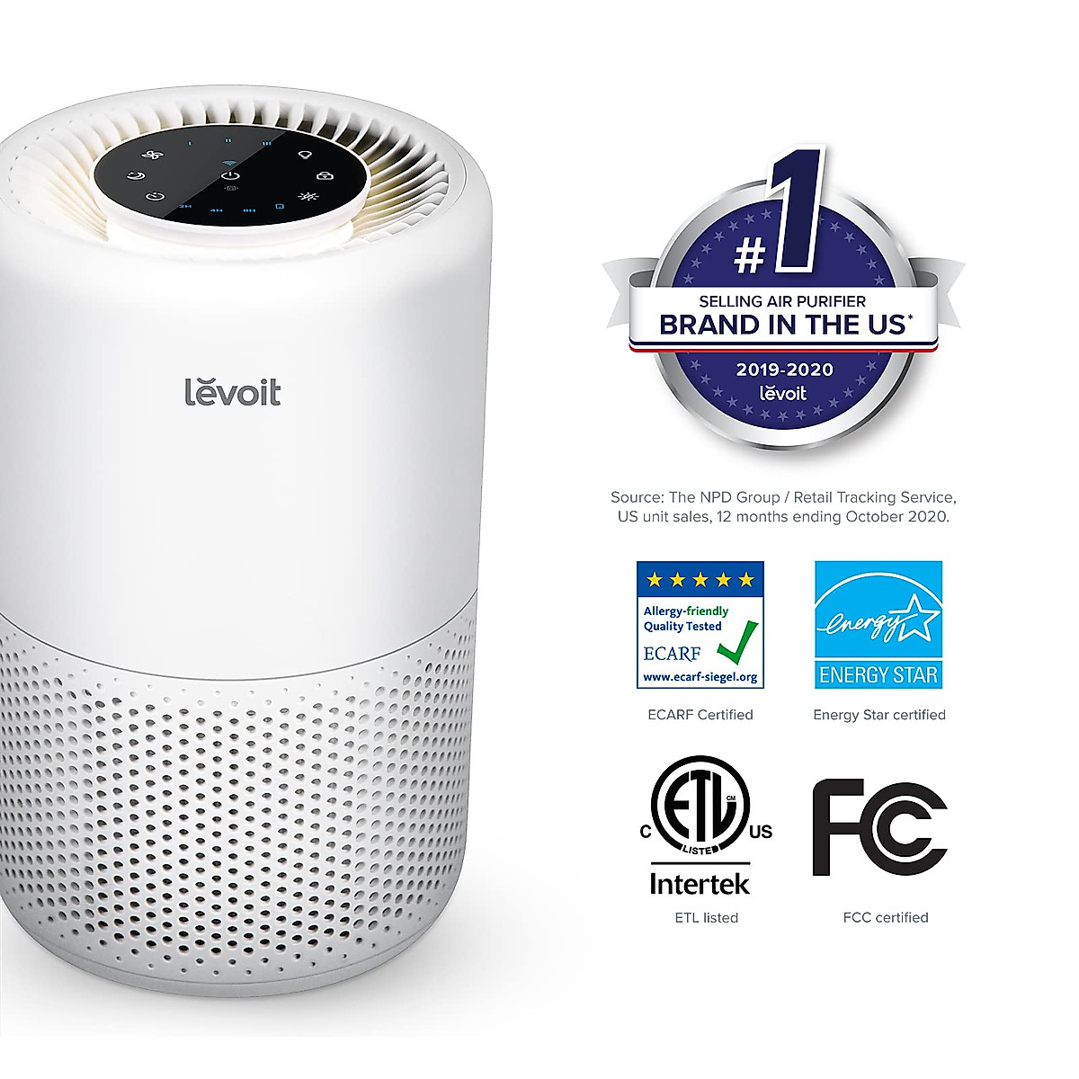 LEVOIT Air Purifier and Replacement Filter Bundle for Home Bedroom, Smart WiFi Alexa Control, Covers up to 915 Sq.Foot