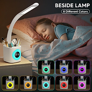 Desk Lamps for Home Office, Architect Desk Lamp with Clamp, LED Desktop Lamp Dimmable, Bright Office Lighting, 9W Modern Desk Lamp for Monitor (Black)