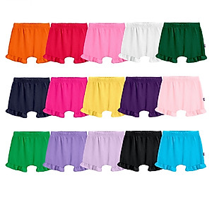 Made in USA Baby Girls and Boys Ruffled Diaper Covers Bloomers Soft Cotton Fashionable Cute, White, 2T