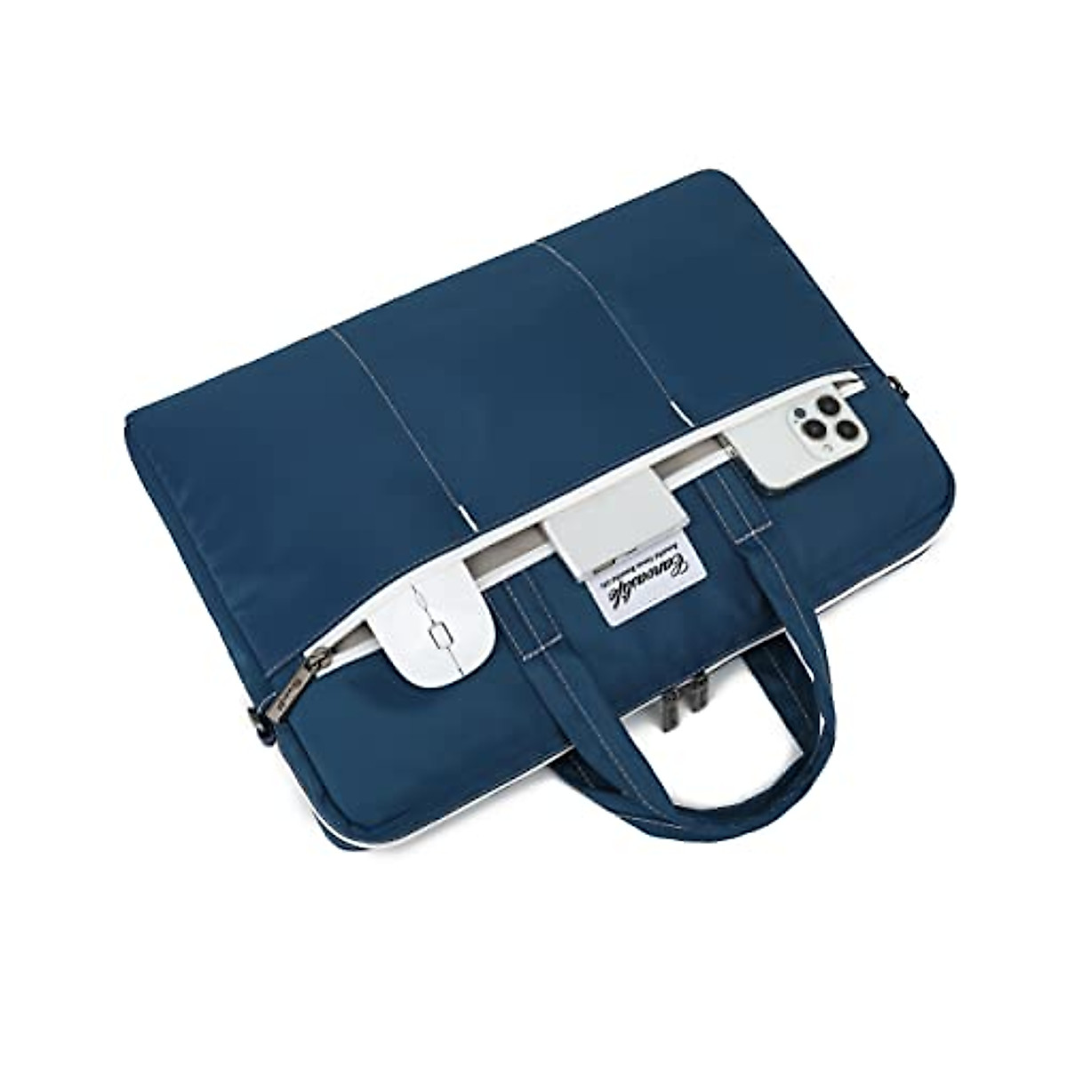 canvaslife Pattern 15 inch Canvas Waterproof Laptop Shoulder Messenger Bag for 14 inch to15.6 inch Laptop 15 Laptop Case (blue)