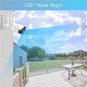 (3.0MP & 2-Way Audio)Dual Antennas Security Wireless Camera Outdoor, 2K WiFi Home IP Bullet Exterior Surveillance Camera (2 Pcs)