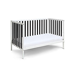 Baby Cache Deux Remi Island 3-in-1 Convertible Crib (Do Re Me) White & Black