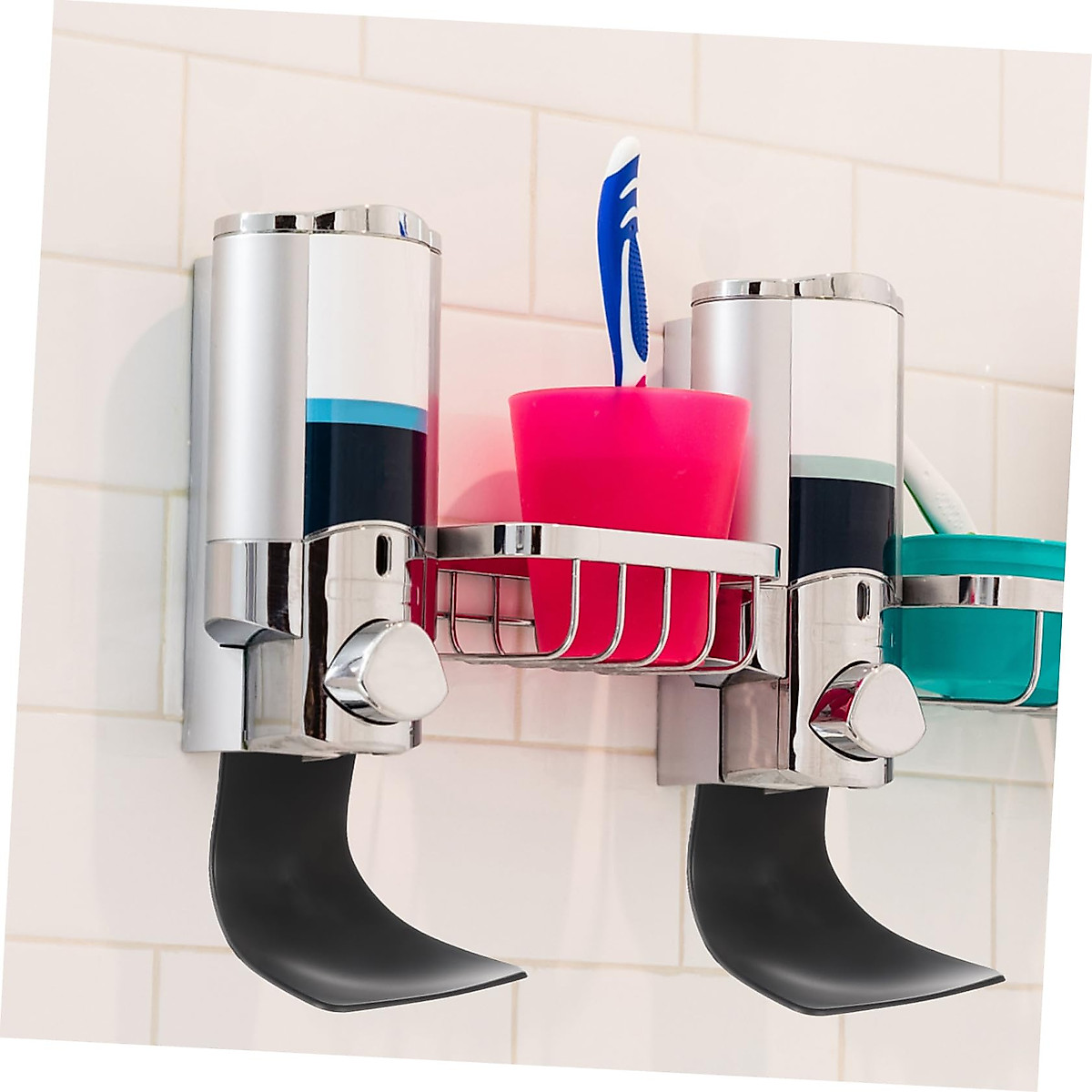 Abaodam 4 Pcs Water Tray Foam Drip Tray Body Wash Container Wall Mounted Drip Tray Dispenser Tray Water Dispenser Cup Holder Wall Cup Holder Universal Cup Holder Conditioner Plastic Soap