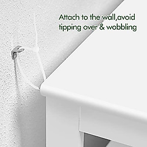 Yaheetech Single Door Floor Cabinet, Bathroom Free Standing Storage Organizer with Adjustable Shelf, Narrow Side Cabinet for Living Room, White