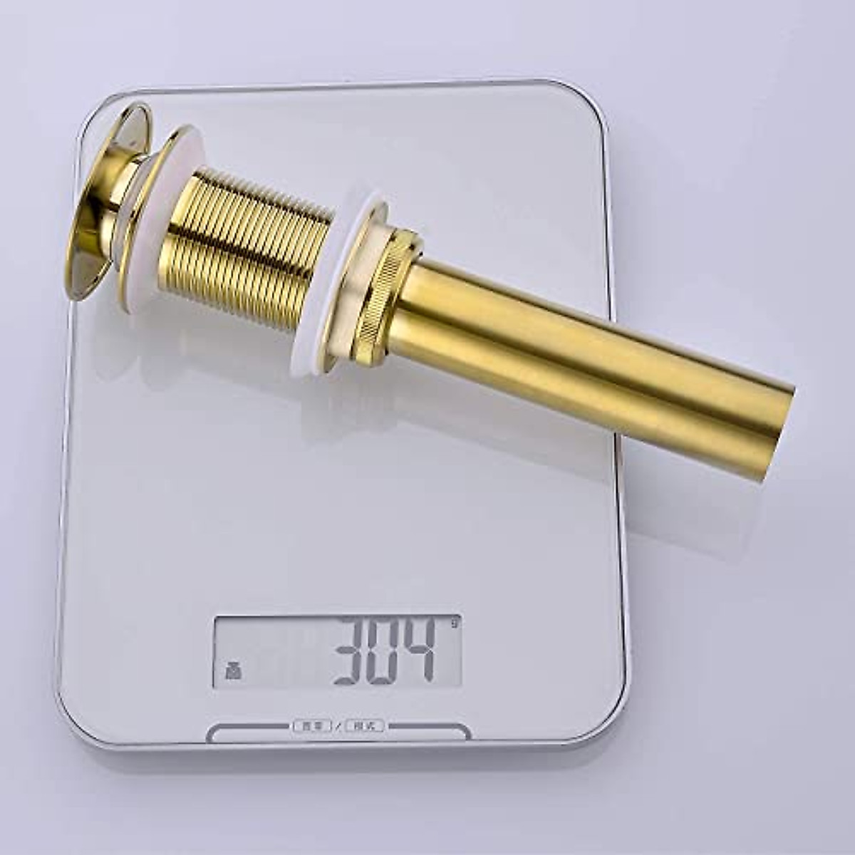 RANDOM Brushed Gold Sink Drain Without Overflow Bathroom Pop Up Drain Faucet Assembly Stopper Vessel Vanity Sink. (Brushed Gold).