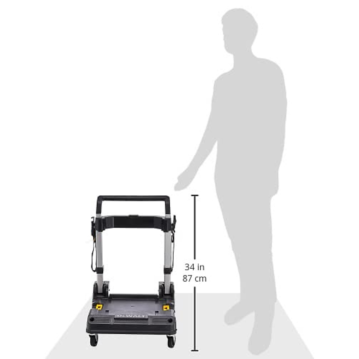 DEWALT TSTAK Trolley Cart with Handle, Swivel 360°, Capacity of Up to 200 lbs (DWST17888)