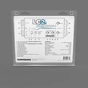 AudioControl LC2i PRO 2-Channel Line Output Converter with Impedance Matching, AccuBASS, GTO, Audio Signal Sense, 12V Turn-On and ACR-1 Dash Remote Subwoofer Control