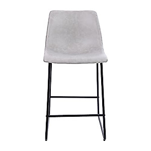 Flash Furniture Leather Stools, 24 inch, Light Gray