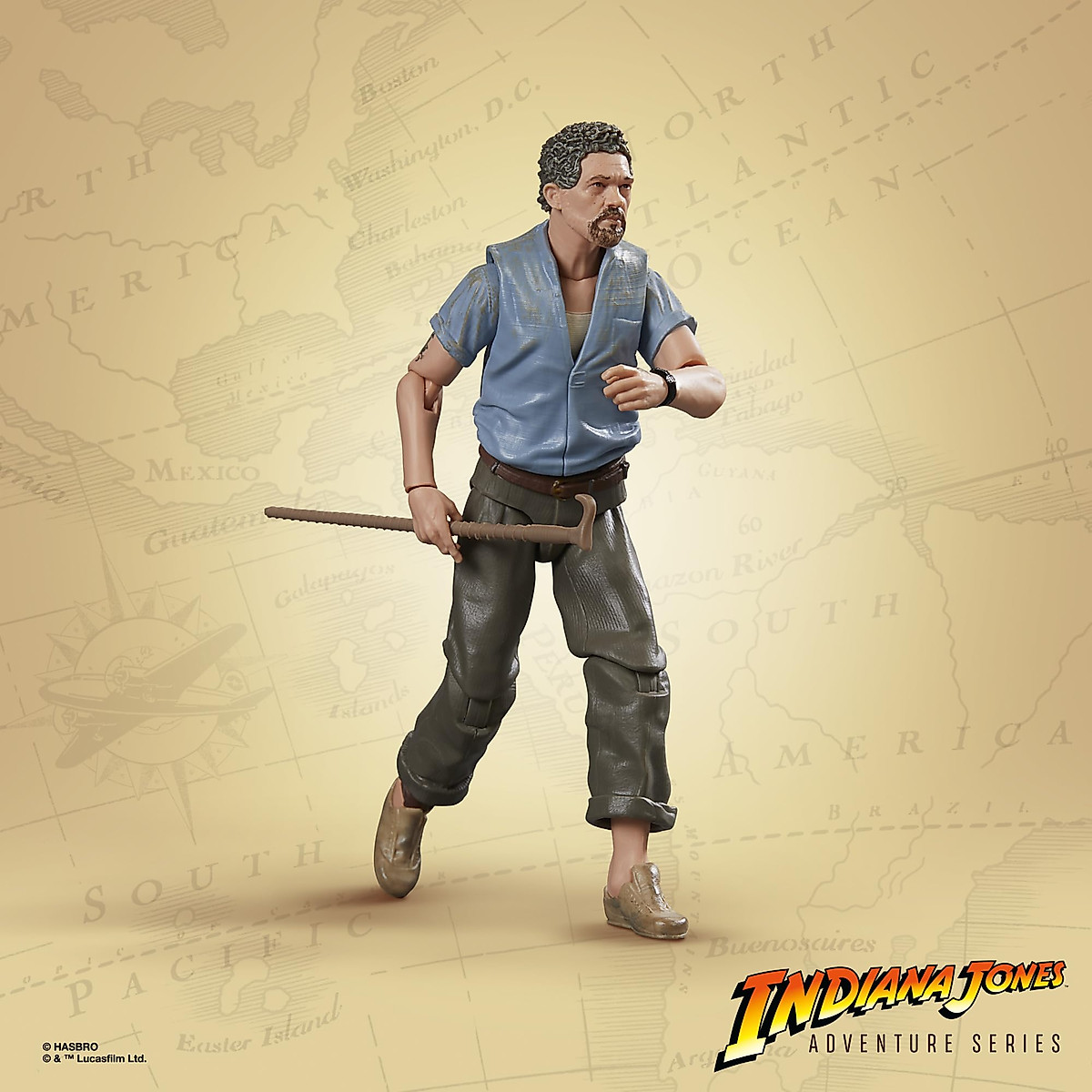Indiana Jones and The Dial of Destiny Adventure Series Renaldo Action Figure, 6-inch Action Figures, Toys for Kids Ages 4 and up