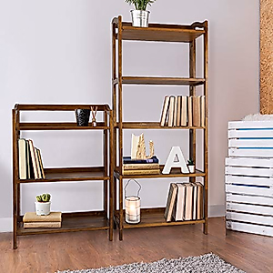 Casual Home Stratford 3-Shelf Folding Bookcase-Warm Brown
