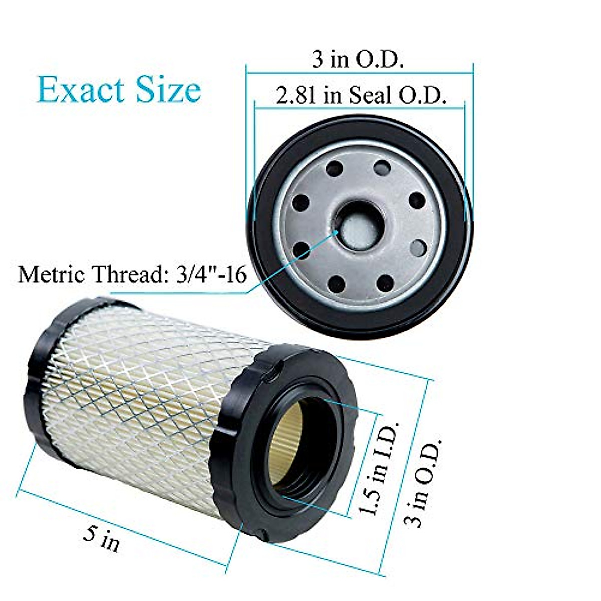 HOODELL 796031 Air Filter with Tune Up Kit, Compatible with Briggs and Stratton 591334 492932 696854, John Deere D100 D110 D125 D130, Husqvarna YTH22V46, Lawn Mower Oil Filter