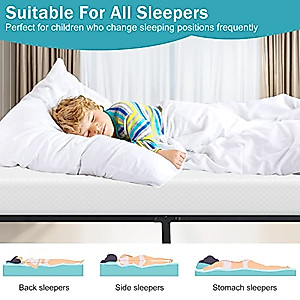 Twin Mattress, 8 Inch Gel Memory Foam Mattress CertiPUR-US Certified, Medium Firm Fiberglass Free Twin Mattress in a Box for Kids Bunk Trundle Bed Daybed
