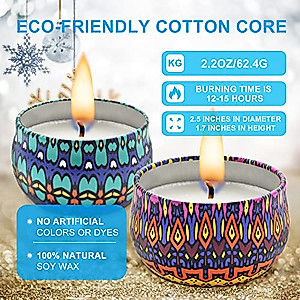 12 Pack Scented Candles Gift Set for Women, 2.5oz Natural Soy Wax Portable Travel Tins Candle with Essential Oils, for Home Decoration, Yoga,Meditation,Relax,Decompression,Valentine`s Day Gifts for …