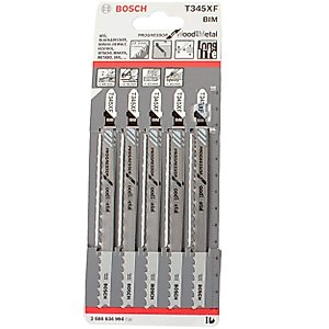 Bosch Professional 2608634994 Progressor Jigsaw Blade Wood and Metal, Pack of 5