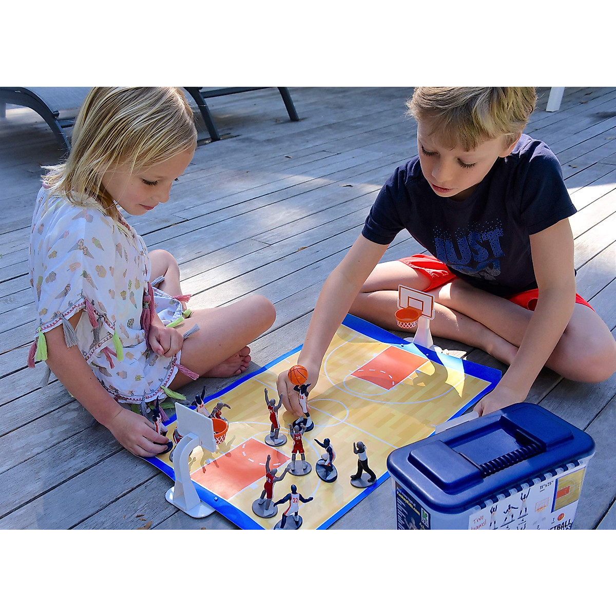 Kaskey Kids Basketball Guys - Red/Blue Inspires Kids Imaginations with Endless Hours of Creative, Open-Ended Play – Includes 2 Teams & Accessories – 21 Pieces in Every Set!