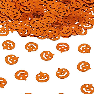 ONLYKXY 1000pcs Halloween Party Confetti Red copper Pumpkin Confetti for Halloween Party Table Confetti and DIY(Pumpkins，Red copper)