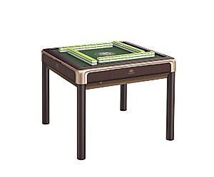 4-Legged Automatic Mahjong Table with 36mm Numbered Tiles (Green+Blue) Hard Tabletop Cover Chinese/Filipino/American Style All Fit No More Shuffling,More Rounds