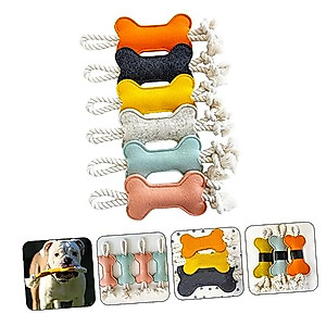 Housoutil 12 Pcs Teething Toys Interactive Chewing Toys for Puppies Dog Training Toys Soft Toy Puppy Teething Rings Pet Teething Toy Dog Dental Care Toys Plush Toy Pet Supplies Fabric Molar