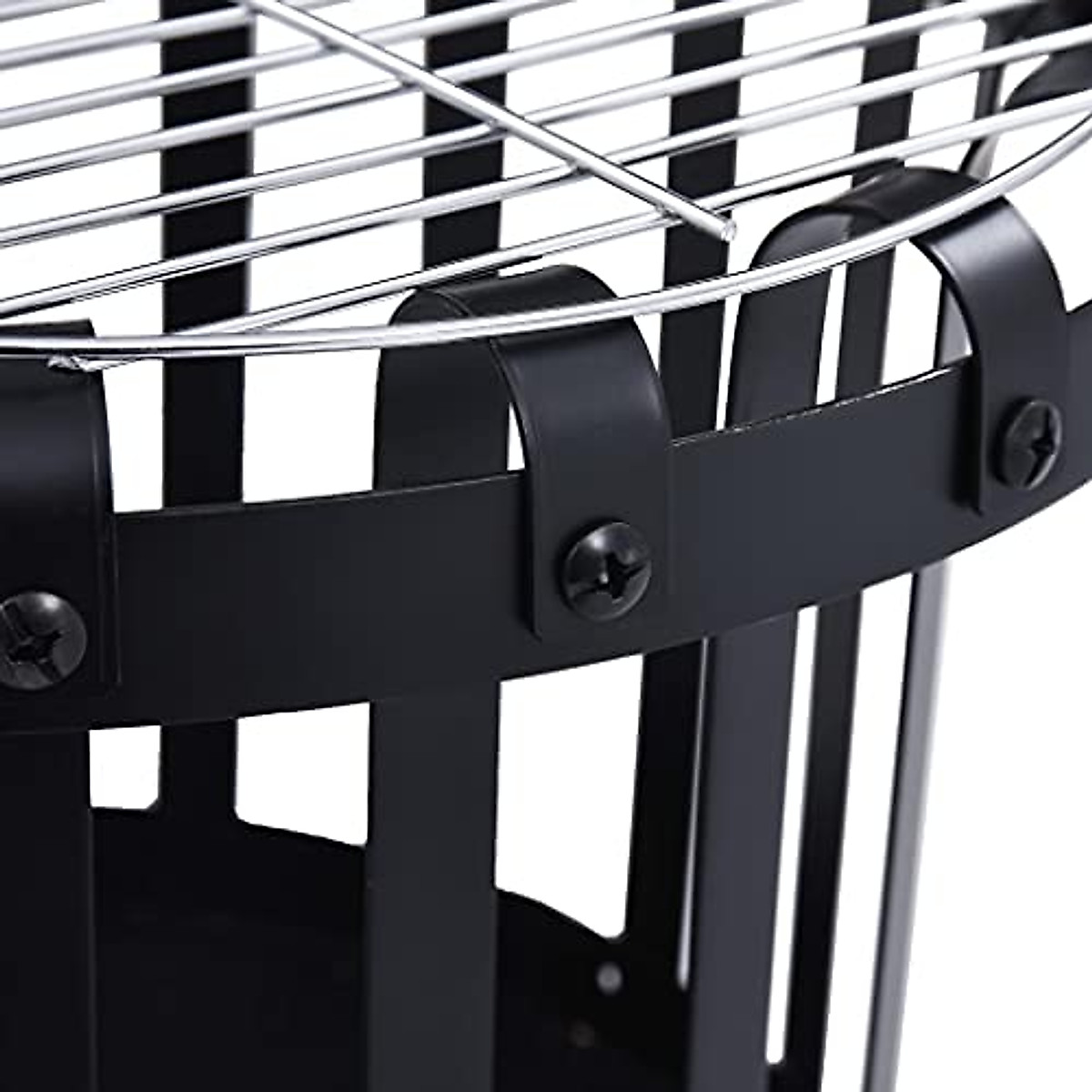 Firepit Grill Rack,Fire Pits for Outside,Bonfire Steel Fire Pit,Small Outdoor Fire Pit,Garden Fire Pit Basket, with BBQ Grill Steel 19"