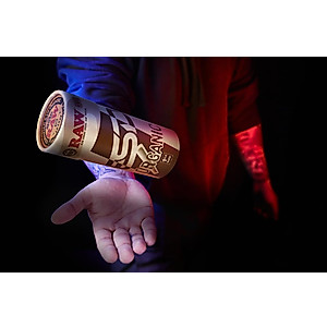 RAW Cones Organic 1-1/4 Size | 50 Pack | Pre Rolled Rolling Paper with Tips & Packing Tubes Included