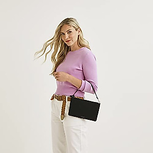 Vera Bradley Women's Microfiber Convertible Wristlet With RFID Protection, Classic Black, One Size