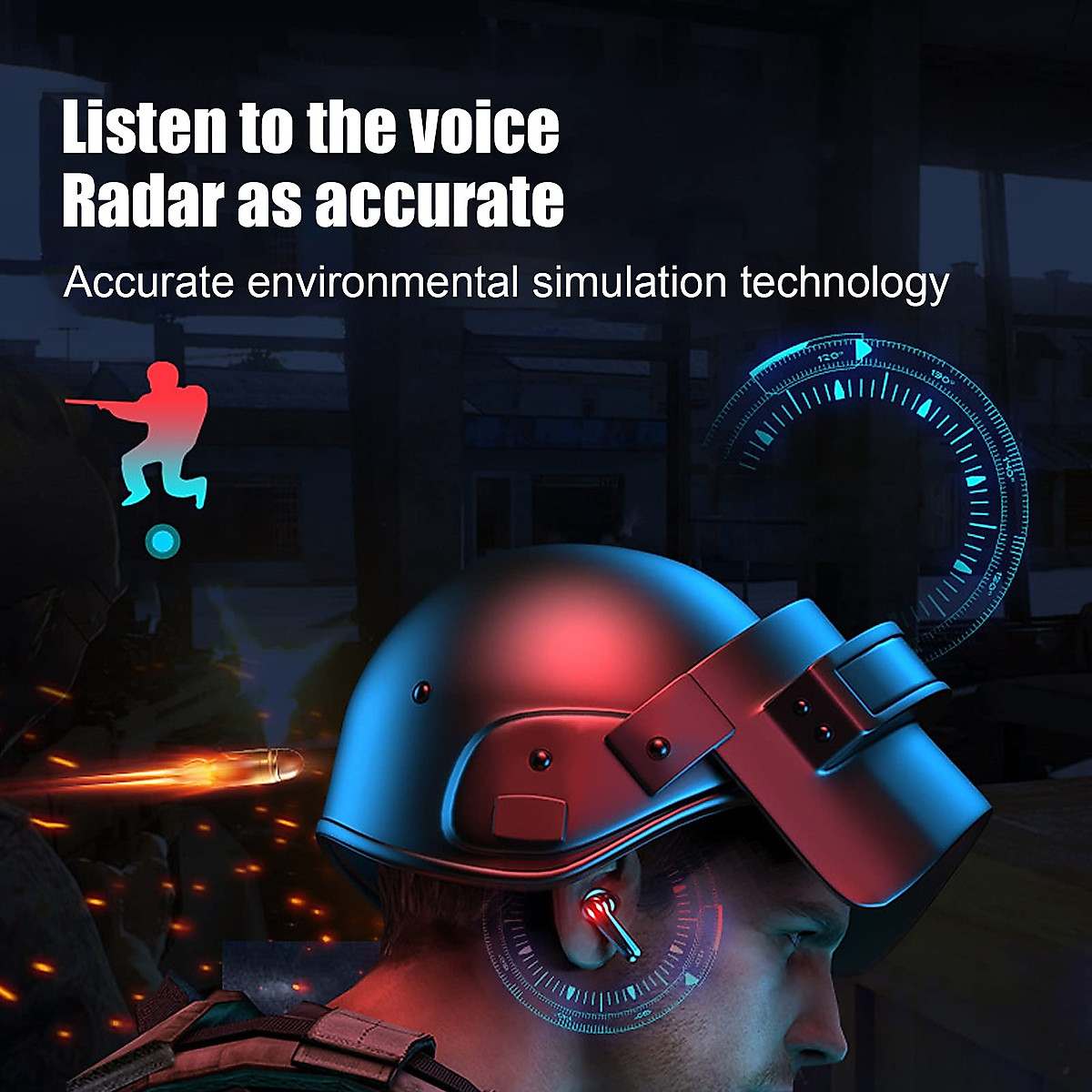 ciciglow 5.1 Bluetooth Gaming Headset,M28 TWS in-Ear Headset,Stereo Independent Dual-Host Headset,Charging Compartment Mirror Screen Design(Black)