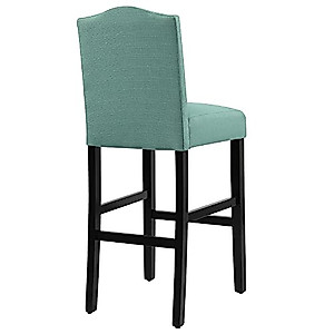 LSSBOUGHT 30 Inches Barstools, Set of 2 Classic Fabric Bar Chairs with Solid Wood Legs,for Kitchen Dining Room Side Chairs(Laguna)