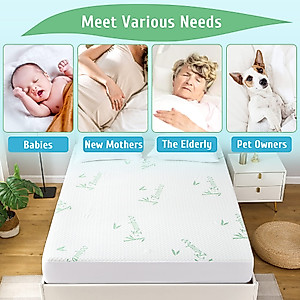 Lunsing Queen Size Mattress Protector, Waterproof, Cooling, Breathable Queen Mattress Pad Cover, 6-18 inches Deep Pocket