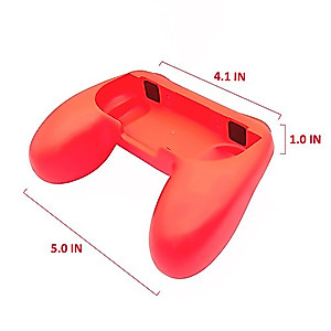 Hand Grips Compatible with Switch/Switch OLED Model Controllers, Grip Compatible with Switch Joy Con - Blue and Red (2 Packs)