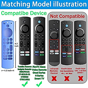 [2 Pack] NS-RCFNA-21 Remote Cover Replacement for Insignia Toshiba CT-RC1US-21 CT95018, FireTV Alexa Voice Remote Covers for TV Omni Series TV 4-Series Smart TV Silicone Remote Case Glow in Dark