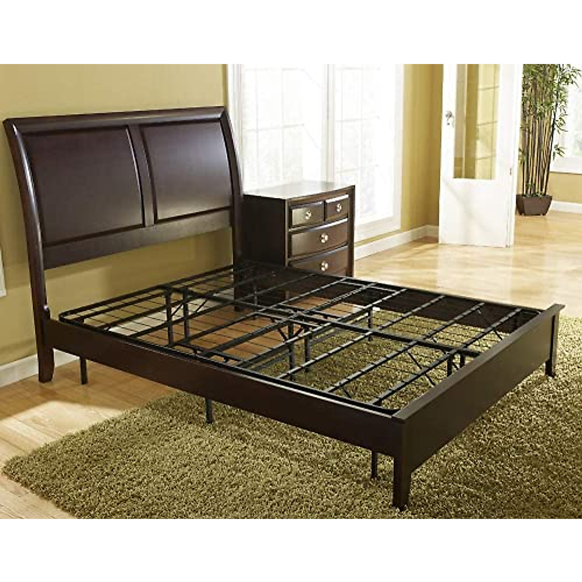 Boyd Sleep Bonus Base Metal Mattress Foundation, 18" Height, Black, California King