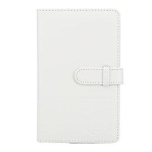 96 Pockets 3 Inch Mini Photo Album for Fujifilm Instax Mini 12/11/9/8/7s/25/70/90 Instant Camera Film, Wallet Album PU Cardcase Bank Card Holder Book (White)