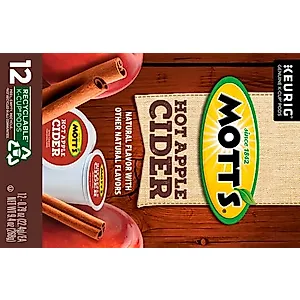 Mott's Hot Apple Cider, Keurig Single-Serve K-Cup Pods, 12 Count