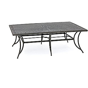 Hanover Manor 11-Piece Outdoor Dining Set with 10 Comfortable Swivel Rockers and an Extra-Large 60" x 84" Aluminum Cast-Top Dining Table, 10 person Patio Table and Chairs for Backyard, Deck, Porch