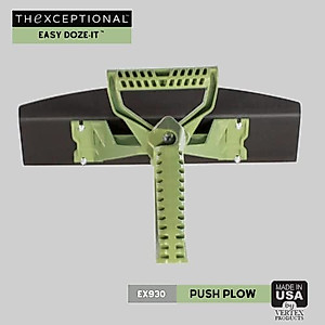 36 Inch Easy Doze-It Premium Performance Snow-Plow Push Shovel with Forever Handle and Ergo Connex Grip | Snow Shoveling of Walk & Driveway | Made in USA by Vertex Products | Model EX930.36