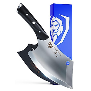 Dalstrong Mini Rocking Cleaver Knife-6.5"-Gladiator Series 'R'-High Carbon Steel - Razor Sharp Giftable Kitchen Knife-Black Handle-Meat Cleaver, Vegetable Knife - NSF Certified