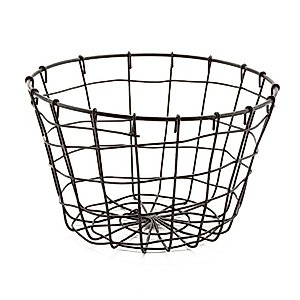 G.E.T. WB-316-MG Heavy Duty Iron Wire Utility Storage Basket, Round, 16" x 18"