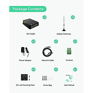 【Upgrade】 LINOVISION Industrial 4G LTE Router for AT&T, T-Mobile and Verizon, Support WiFi, Dual SIM Cards, RS485, DI/DO, Secure VPN Access, Cloud Management, Cellular Router for M2M/IOT Application