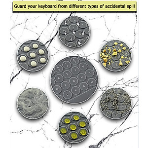 Silicone Keyboard Cover Skin for Logitech K380 & 2023 Pebble Keys 2 K380S Combo for MAC Bluetooth Multi - Device Ultra Thin Protective Keyboard Cover Skin