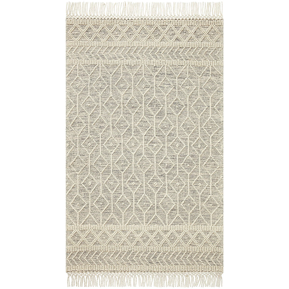 Loloi II Noelle Collection NOE-02 White/Black 8'-0" x 10'-0" Area Rug
